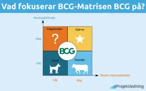 Vad fokuserar BCG-Matrisen Boston Consulting Group på?